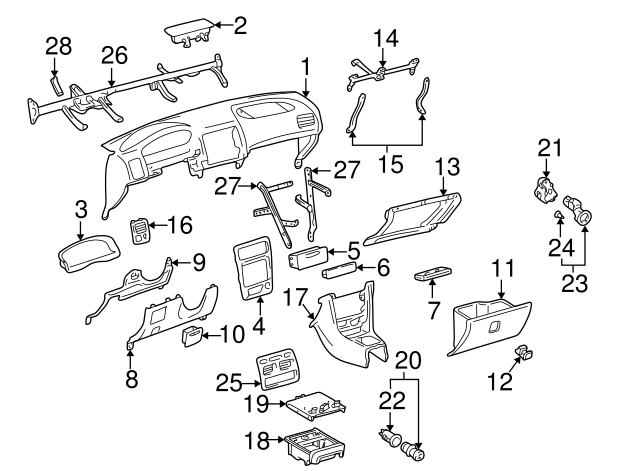 2001-2002 Toyota Corolla Cup Holder 55620-02040-C0 | OEM Parts Online
