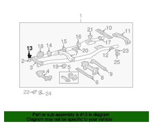 51701-60090 - Cab Mount Bracket - 1998-2007 Lexus LX470 | Discount ...