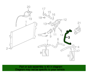 2009-2020 Dodge Journey Upper Hose 5058394AG | TascaParts.com