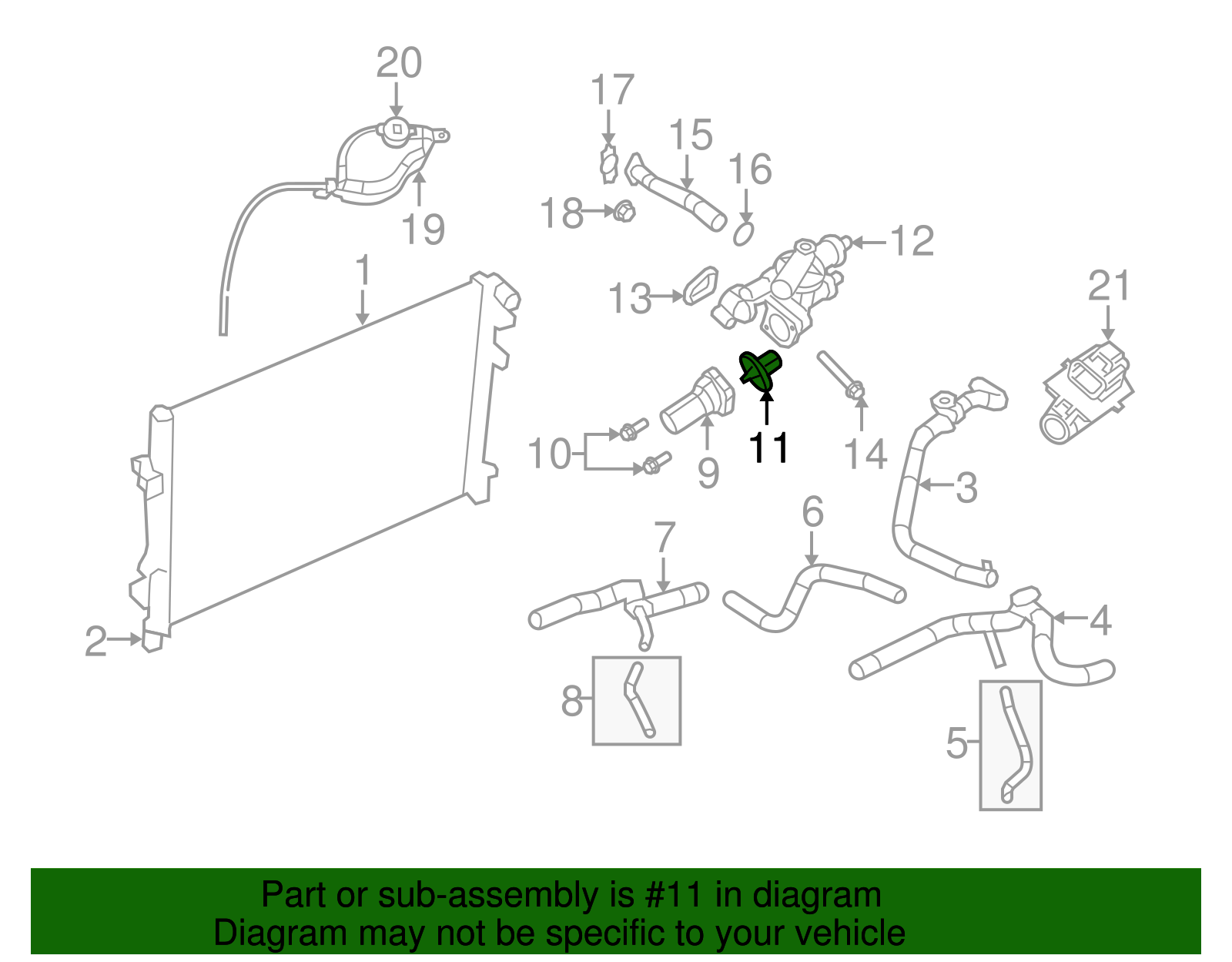 2012-2020 Mopar Thermostat 55111016AE | Mopar Parts Canada