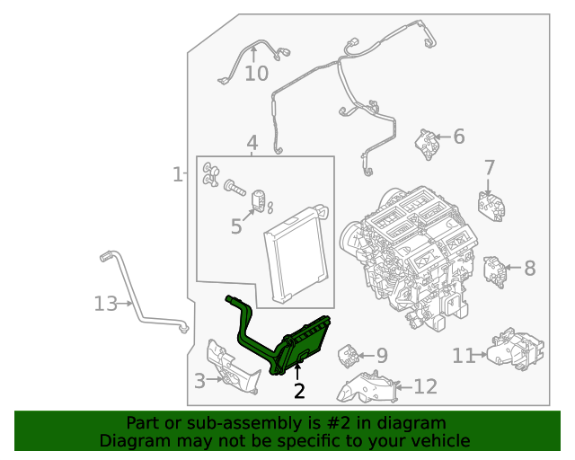 2022-2023 Mitsubishi Outlander Heater Core 7801B379 | Auto Parts
