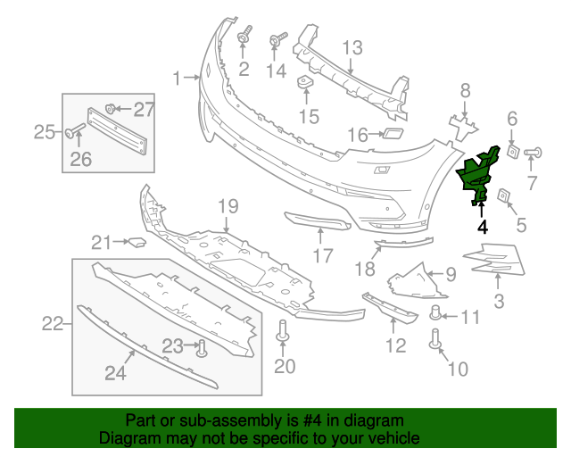 LR094995 - Side Bracket - 2018-2020 Land Rover Range Rover Velar ...