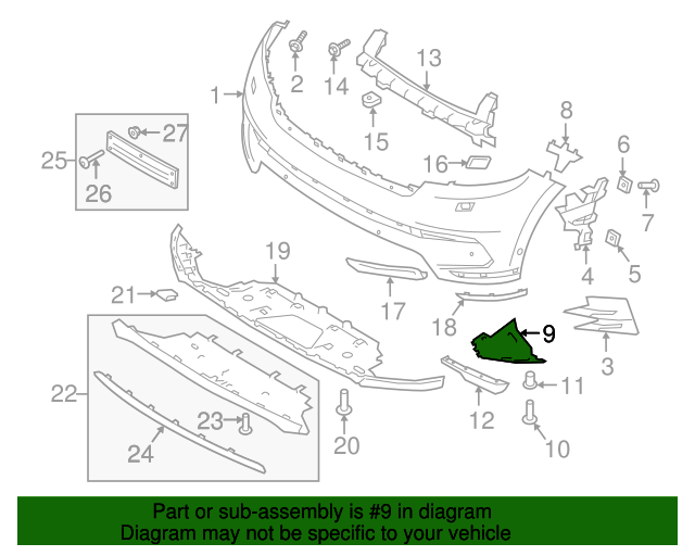 LR095013 - Air Duct 2018-2023 Land Rover Range Rover Velar | Land ...