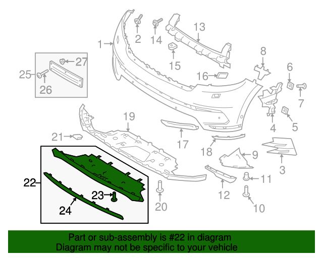 Genuine Tow Bracket Cover for 2018-2023 Land Rover Range Rover Velar ...