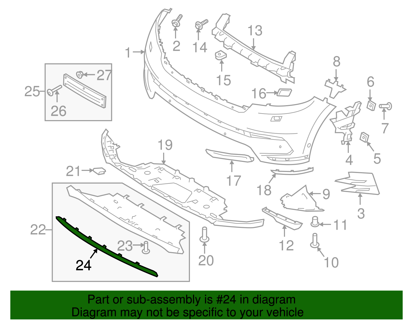 Genuine OEM Lower Molding Part# LR095016 Fits 2018-2023 Land Rover ...