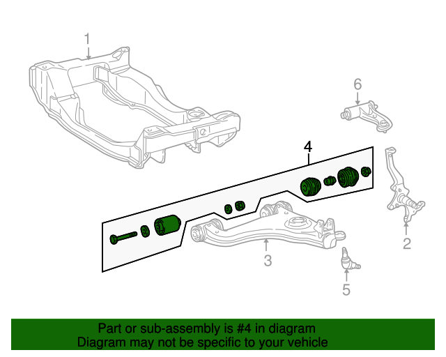 Lower Control Arm Bushing Kit - 1996-2003 Mercedes-Benz (210-330-04-75 ...