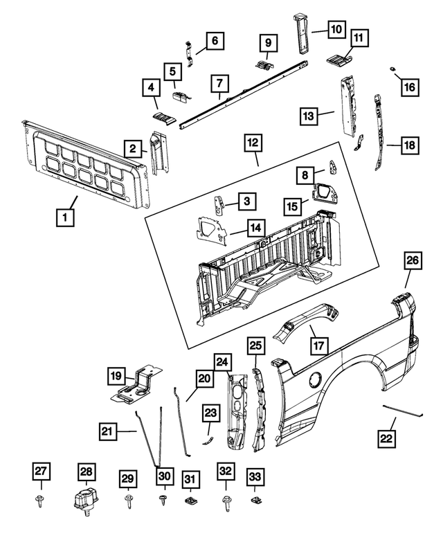 2018-2022 Ram Rail Cap, Right 68027844AD | My Mopar Parts