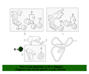2010-2013 Kia Serpentine Idler Pulley 25288-25000 | Kia Parts Fast