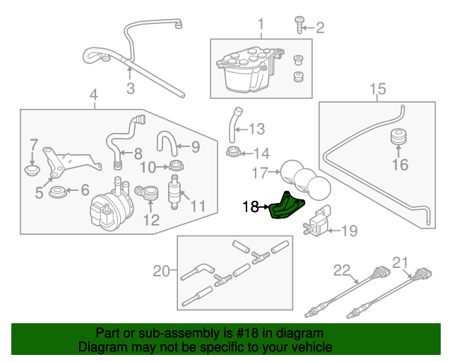 420-809-163-B - Vacuum Reservoir Bracket 2014-2015 Audi R8 ...