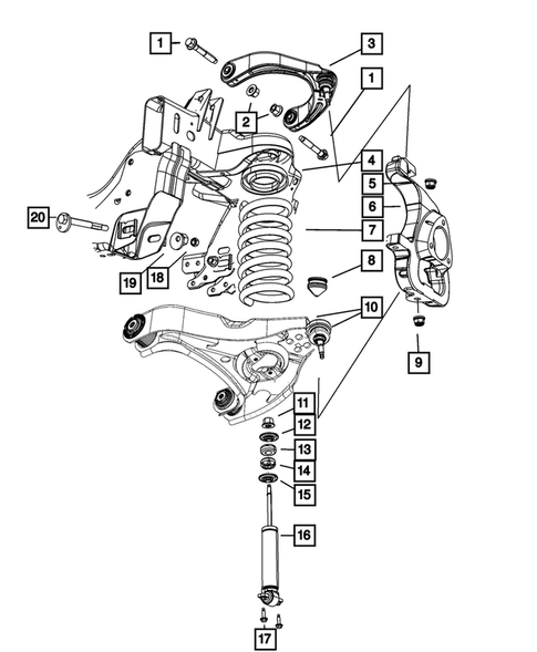 Front Suspension, Strut and Cradle for 2012 Ram 1500 | Wholesale MOPAR