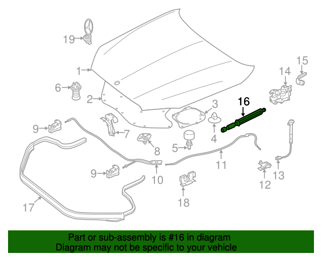 222-980-00-64 - Lift Cylinder 2014-2020 Mercedes-Benz | Mercedes-Benz ...