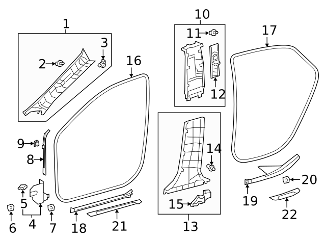 90467-06155 - Cowl Trim Retainer For 2001-2024 Lexus | Lexus OE Parts