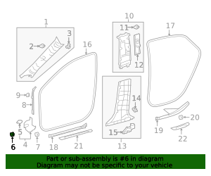 90467-06155 - Cowl Trim Retainer For 2001-2024 Lexus | Lexus OE Parts