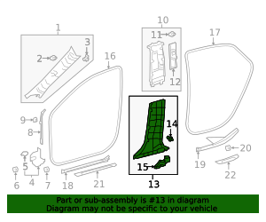 62414-06250-E0 - Door Pillar Post Trim Set 2019-2022 Lexus ...