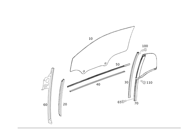 4517250300 - Side Window Pane, Fixed 2011-2018 Smart Fortwo | Mercedes ...