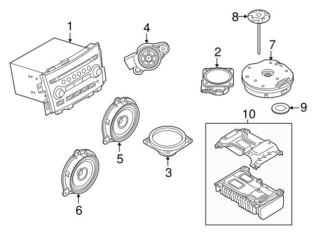 2017 Nissan Murano Am/fm Cd 28185-9UC0A | TascaParts.com