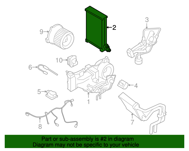 Genuine Evaporator Core for 2005-2016 Land Rover | Land Rover Part ...
