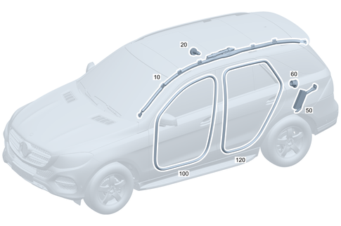 Head Side Air Bag, Door Edge Guard for 2024 Mercedes-Benz GLC 43 AMG ...