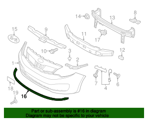 86591 1W000 - Lower Deflector 2012-2013 Kia Rio | Kia.Parts Store