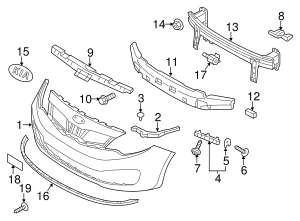 2012-2017 Kia Rio OEM NEW 2012-17 Kia Rio Sedan Left Bracket Front ...