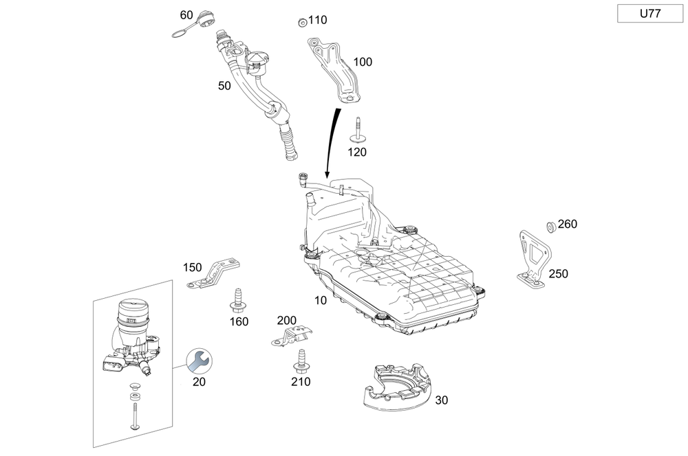 253-473-03-00 - Insulating Insert 2016-2022 Mercedes-Benz | Mercedes ...