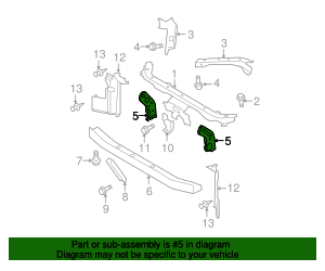 2007-2012 Nissan Versa Side Support F2520-EL0MA | Bill Kay Nissan Parts