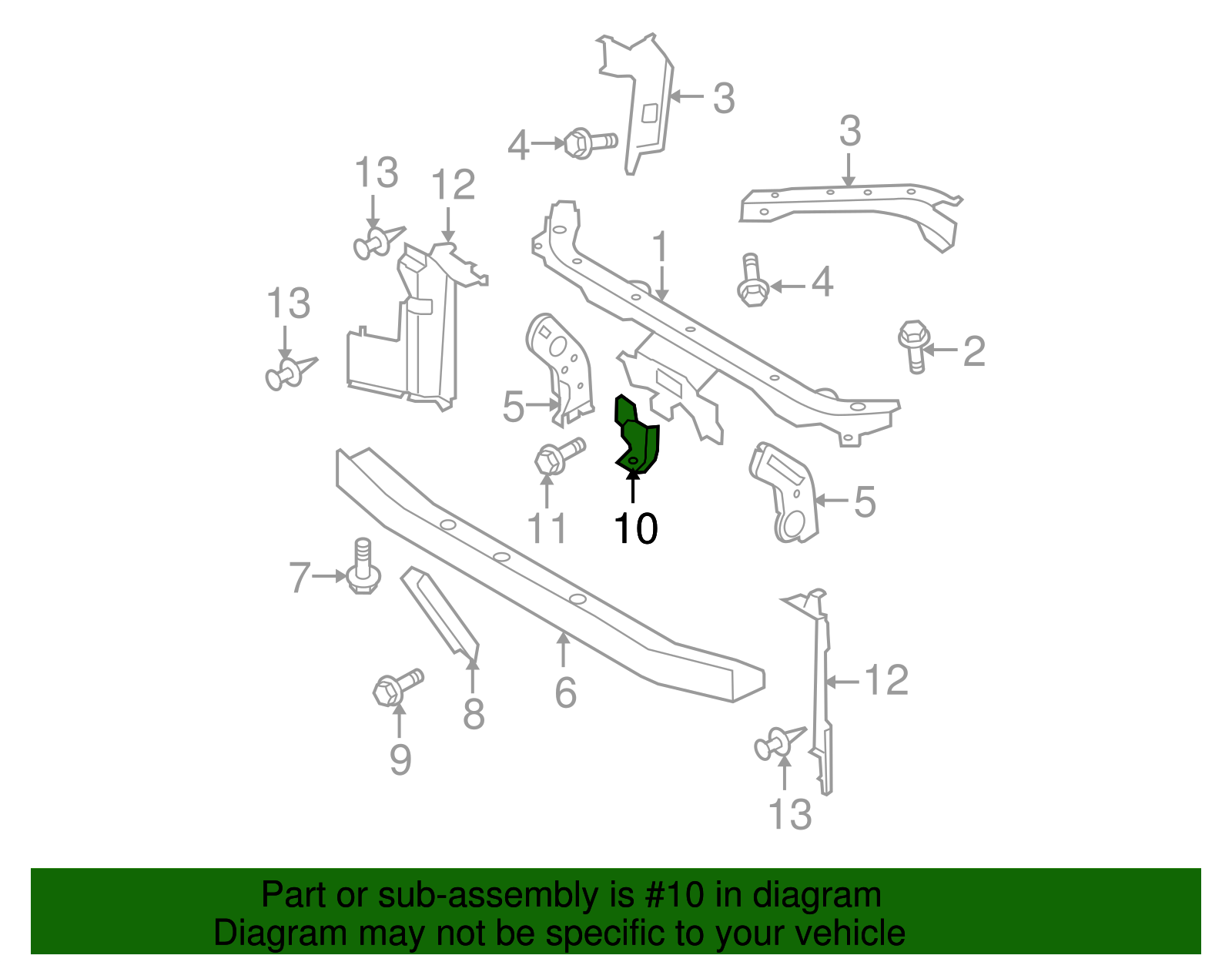 2007-2012 Nissan Versa Lock Support 62550-EL030 | Nissan Parts OEM