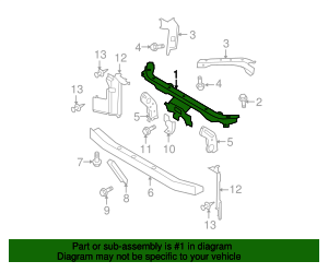 2007-2012 Nissan Versa Upper Tie Bar F2511-9ELMA | OEM Parts Online