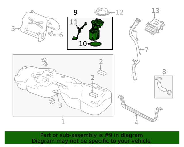 Fuel Tank Fuel Pump Module Kit 85513196 | GMPartsDirect.com
