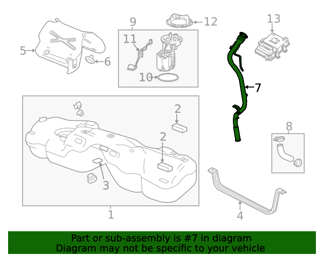 Fuel Tank Filler Pipe 86790240 | GMPartsDirect.com