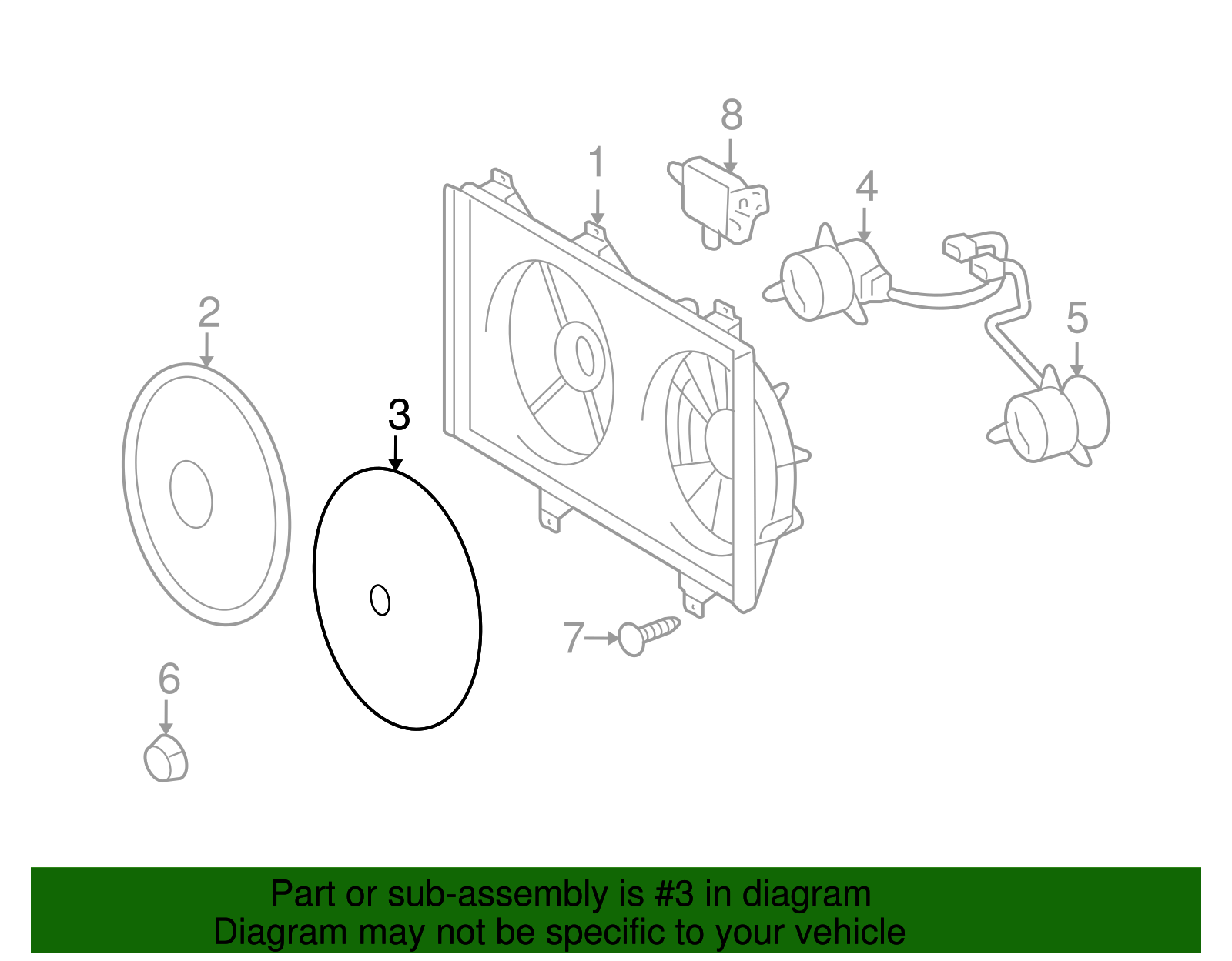 2005-2015 Toyota 2005-2015 Toyota - Fan Blade 16361-AD010 | Sparks Parts