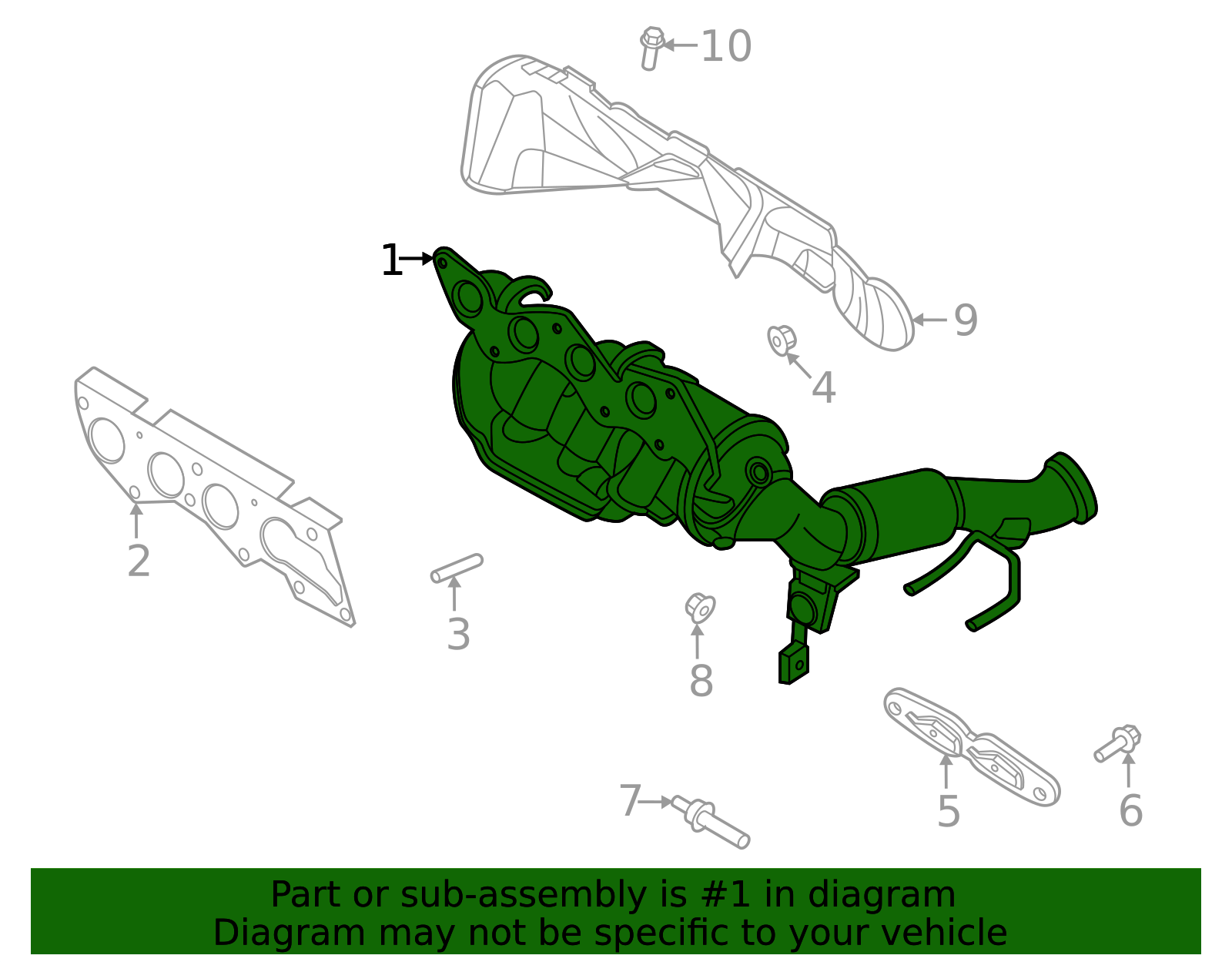 LX6Z-5G232-B - 2021-2022 Ford Escape - Exhaust Manifold | My Ford Parts