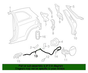 2014-2018 Toyota Yaris Release Cable 77035-0D252 | Toyota Parts Center
