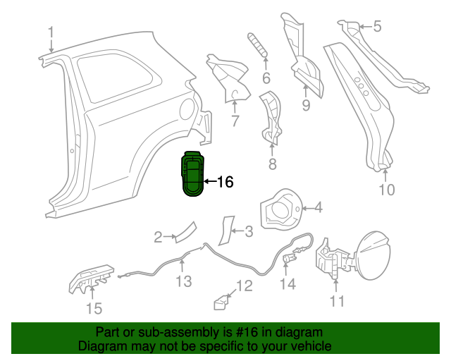 2014-2018 Toyota Yaris Pressure Vent 62930-0D010 | Toyota Parts