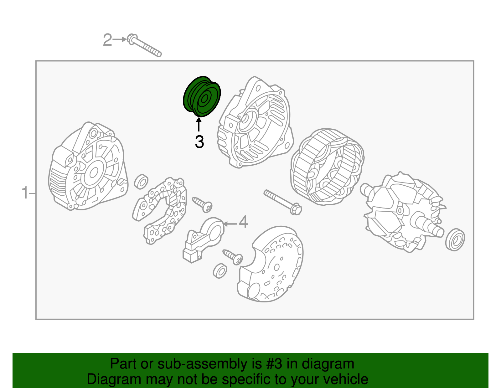 37320-2G700 - Alternator Pulley 2013-2016 Hyundai Santa Fe Sport ...