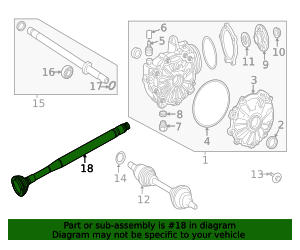 213-410-99-00 - Drive Shaft 2019-2023 Mercedes-Benz | AutoNationParts.com