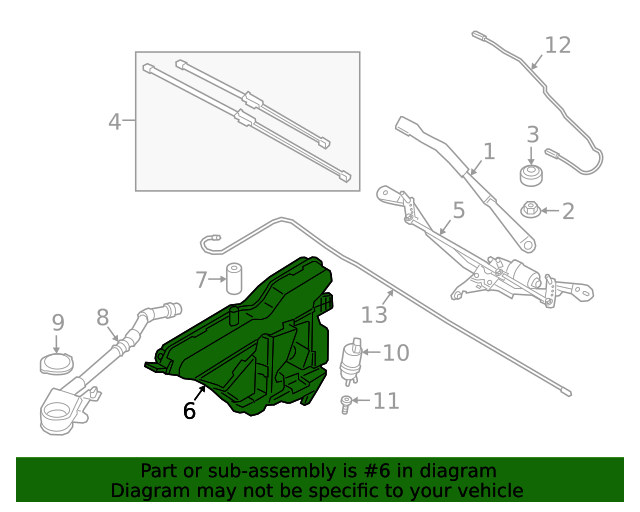 Genuine BMW 61-66-9-478-352 | Washer Reservoir | FREE Shipping on Most ...