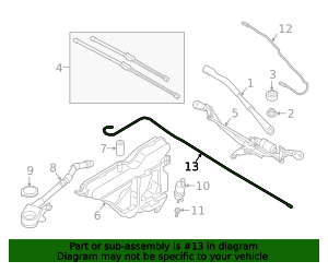 61-66-7-427-887 - Windshield Washer Hose 2019-2023 BMW ...