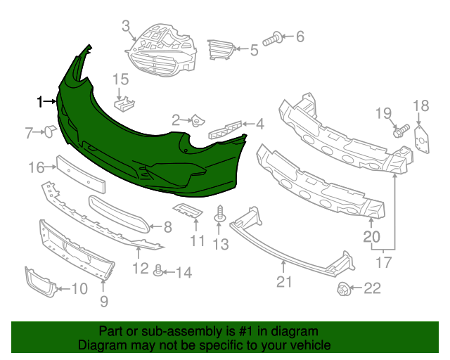 Porsche OEM Bumper Cover Part# 991-505-010-53 | OEM Vehicle Parts