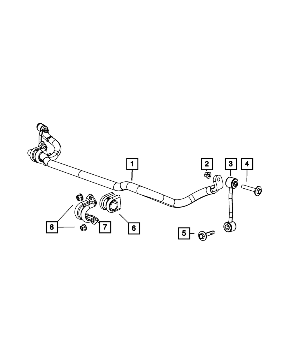 Stabilizer Bar Link Assembly for 2007-2012 Mopar | OEM Mopar 52125295AC ...
