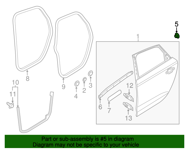 2011-2024 Audi Door Shell Cap 4H0-839-111 | Audi USA Parts