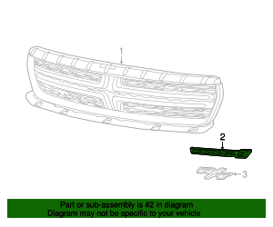 2015-2023 Dodge Charger Nameplate 68227437AA | Mopar Parts Canada
