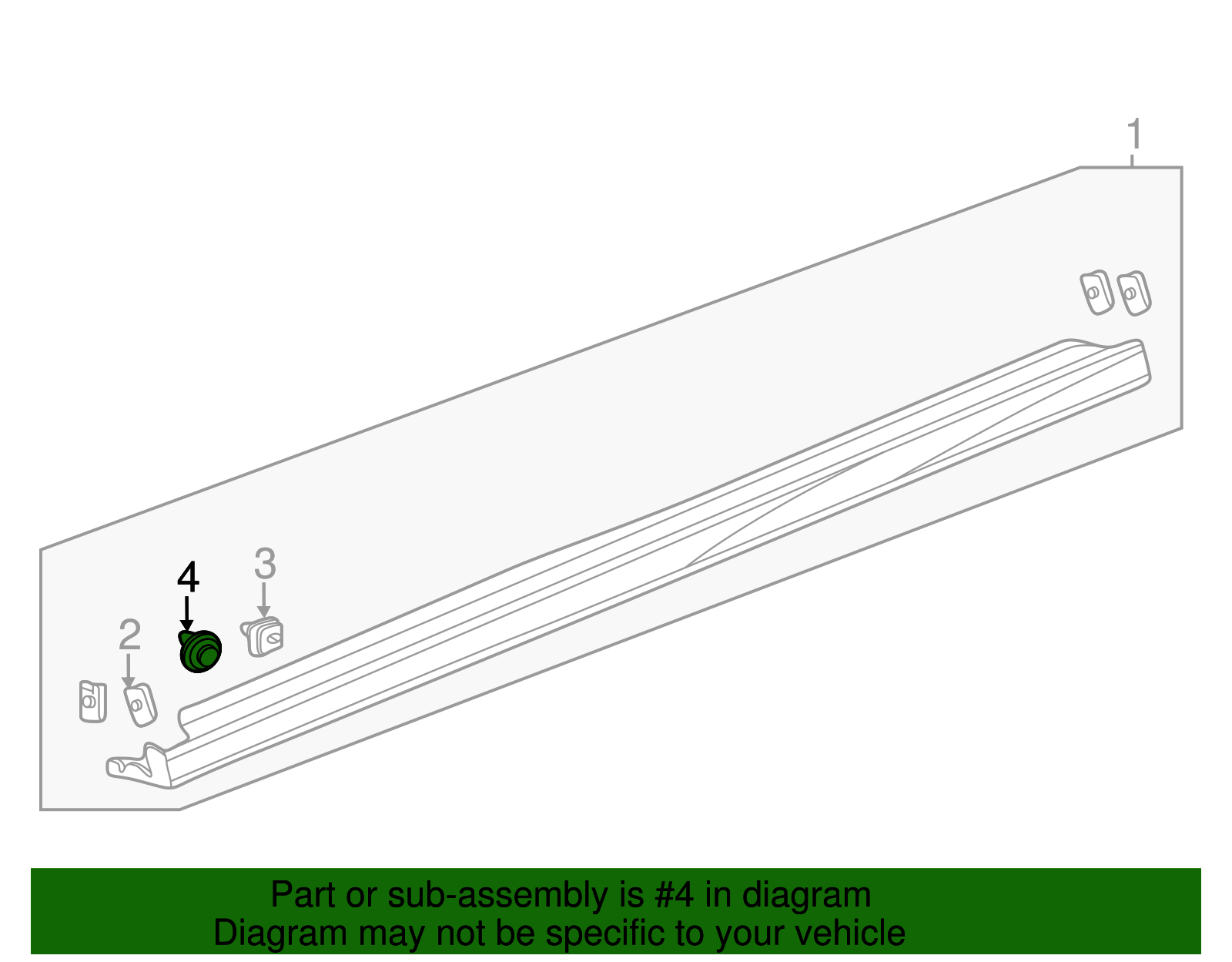 91513-SJK-003 - 2007-2025 Honda - Clip Tailgate Garnish (Natural ...