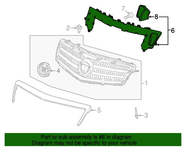 22787964 - Radiator Air Upper Deflector 2013-2014 Cadillac ATS ...