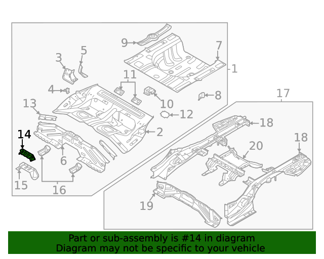 65518-L2000 - Center Reinforced 2021-2022 Kia K5 | Kia.Parts Store