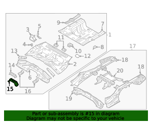 65527-L2000 - Center Reinforced 2021-2024 Kia K5 | Kia.Parts Store