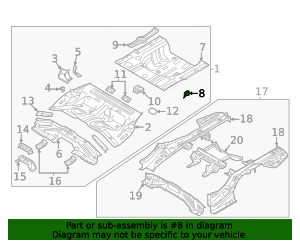 655H4-L1000 - Rear Floor Pan Side Reinforced 2021-2022 Kia K5 | Kia ...