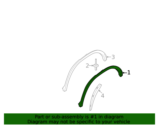 51-77-8-090-011 - Wheel Arch Molding 2019-2023 BMW X4 | AutoNationParts.com