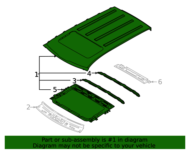 67110-Q5051 - Roof Panel 2021-2023 Kia Seltos | Kia.Parts Store