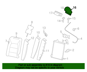 9123927 - Headrest - 2011-2018 Volvo | Volvo OEM Parts Direct